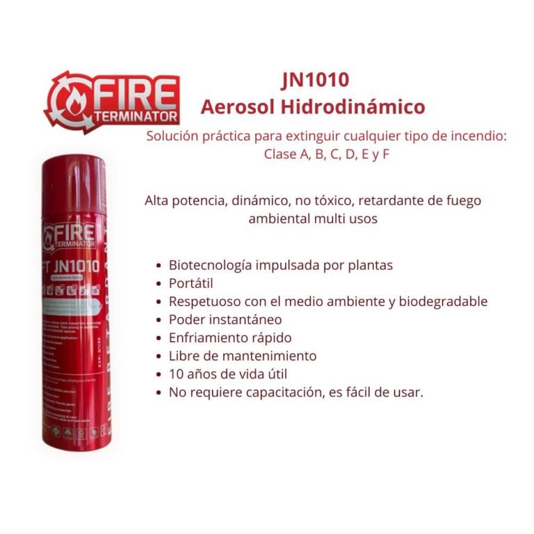 Extinguidor Portátil Fire Terminator JN1010 Aerosol hidrodinámico